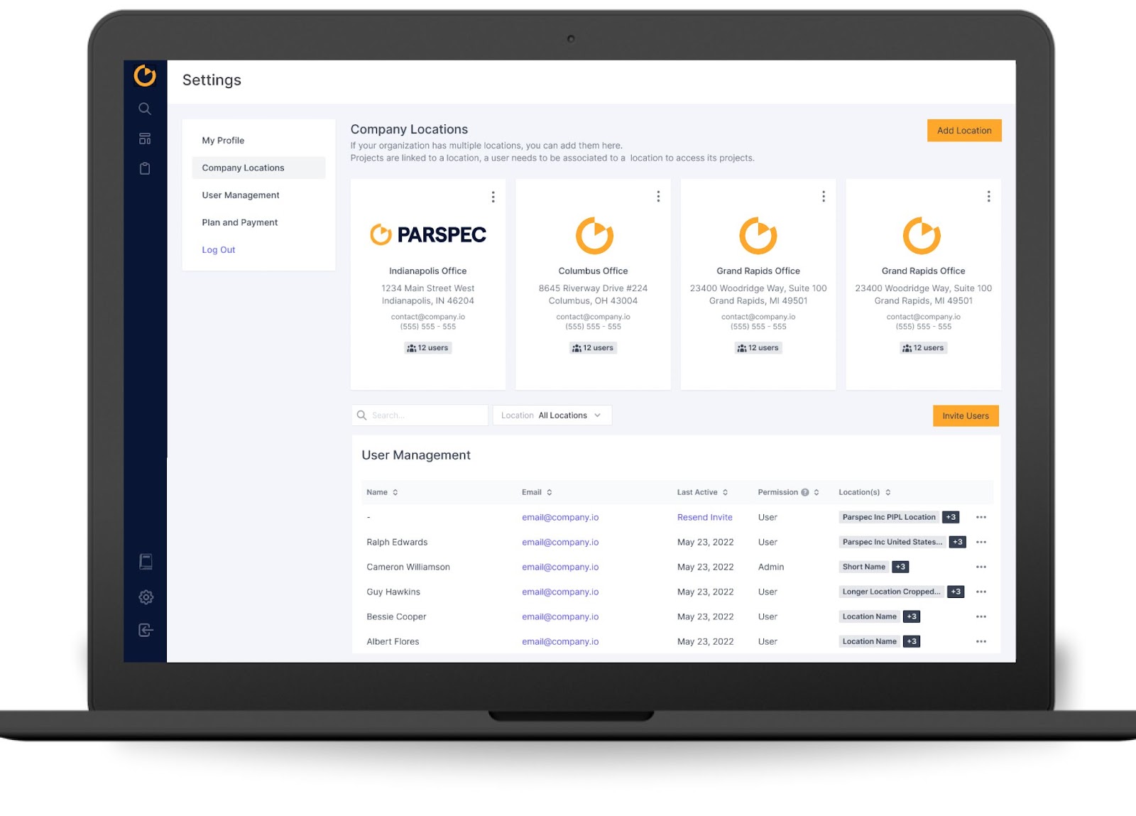 Parspec Product Update: Company Locations